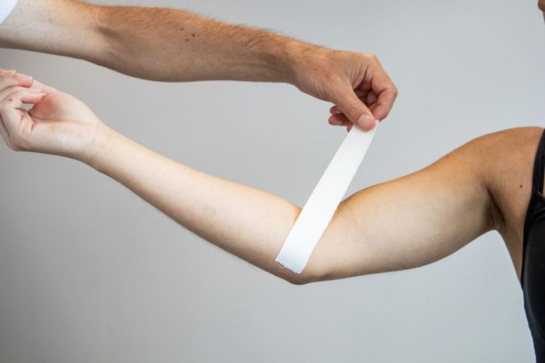 O.18. Elbow tape for tennis elbow to sustain lateral glide of forearm ...